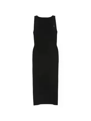 Cult Gaia Ava Open-back Ribbed-knit Midi Dress - Black