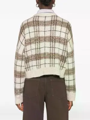 Brunello Cucinelli Sequin-embellished Checked Sweater