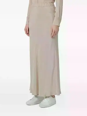 Max Mara M Monogram Silk Maxi Skirt