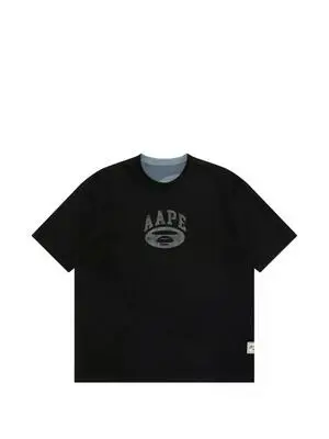 AAPE BY *A BATHING APE Moonface Logo-print T-shirt - Black