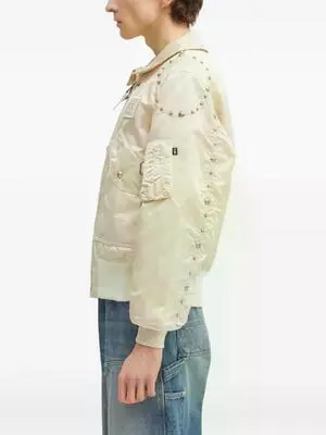 Alpha Industries X Thug Club Stud-embellished Patch Jacket