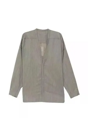 Rick Owens Collarless Long-sleeve Shirt - Grey