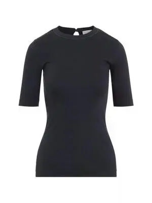 Brunello Cucinelli Monili-trim Short-sleeve T-shirt - Blue