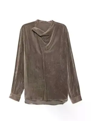 Rick Owens Velvet-effect Draped Shirt