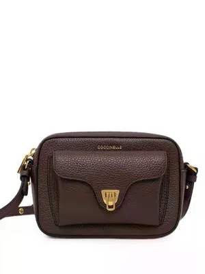COCCINELLE Pebbled Leather Crossbody Bag With Plectrum Clasp