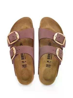 BIRKENSTOCK Arizona Big Buckle Nubuck Leather Sandals - Purple