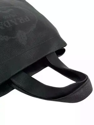 Prada Vitello Daino Logo Handbag