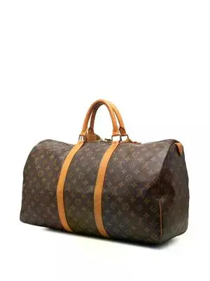 LOUIS VUITTON 1991 Monogram Keepall 50 Travel Bag - Brown