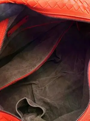 Bottega Veneta Woven Leather Tote Bag - Red