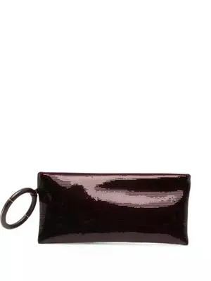 TOM FORD Sequin-embellished Leather-trim Clutch Bag - Red