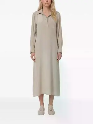 Max Mara Silk Polo Midi Dress