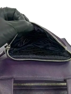 Prada 2013-2026 Nappa Front Pocket Satchel