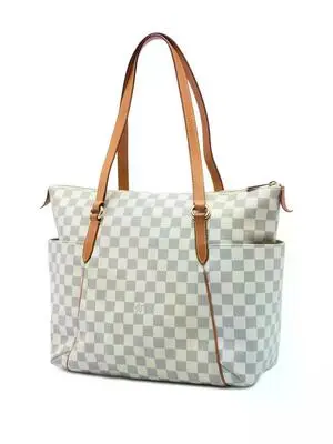 LOUIS VUITTON Damier Azur Totally Mm Tote Bag - White