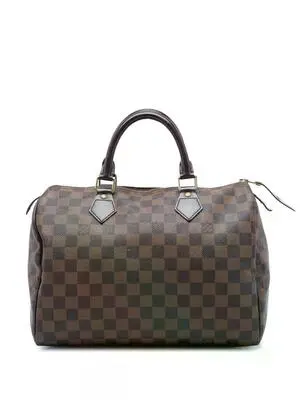 LOUIS VUITTON 2014 Damier Ebene Speedy 30 Boston Bag - Brown