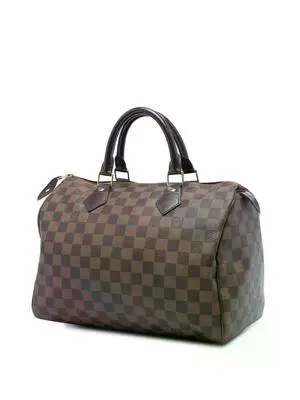 LOUIS VUITTON Damier Ebene Speedy 30 Boston Bag
