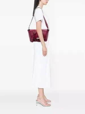 Valentino Garavani 2018-2026 Leather Rockstud Demilune Satchel - Red