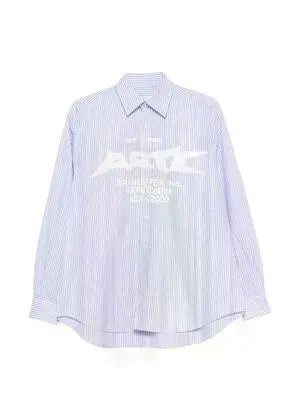 ARTE ANTWERP Logo-print Striped Shirt - White