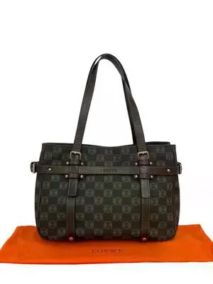 Loewe 2000-2026 Anagram Coated Canvas Tote Bag - Brown