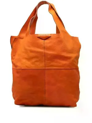 Givenchy 2010-2026 Leather George V Tote Bag - Orange