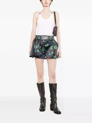 Sacai Floral-print Satin Shorts