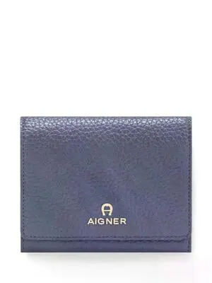 AIGNER Ivy Grained Leather Wallet - Blue