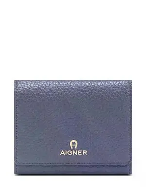 AIGNER Ivy Grained Leather Wallet - Blue