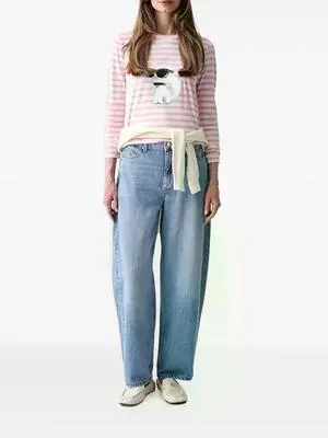 Karl Lagerfeld Ikon Aquarelle Long-sleeve T-shirt - Pink