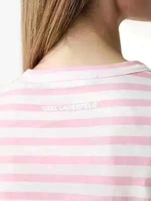 Karl Lagerfeld Ikon Aquarelle Long-sleeve T-shirt - Pink