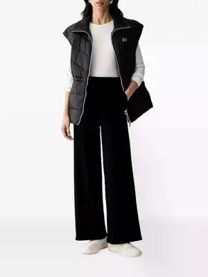 Karl Lagerfeld Quilted Logo-patch Gilet - Black