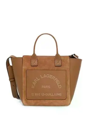Karl Lagerfeld Small K/daily Logo-patch Tote Bag - Brown