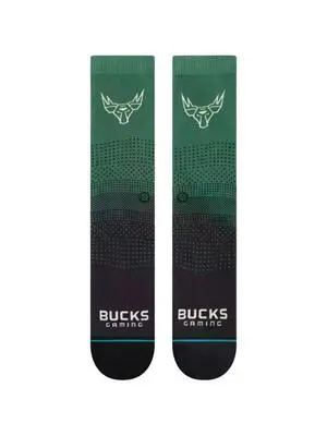 Stance Nba Milwaukee Bucks Gaming Crew Socks - Green