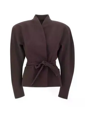 Andamane Margaux Belted-waist Jacket - Purple