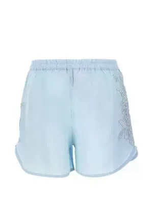 MAURIZIO MYKONOS Floral Embroidered Shorts