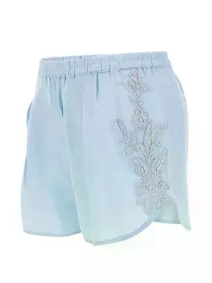 MAURIZIO MYKONOS Floral Embroidered Shorts