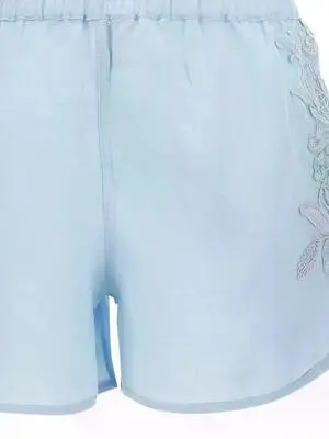 MAURIZIO MYKONOS Floral Embroidered Shorts