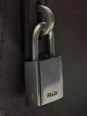 Prada Antiqued Leather Pouch