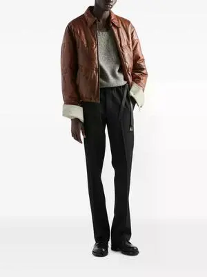 Prada Shetland Wool Scoop-neck Sweater