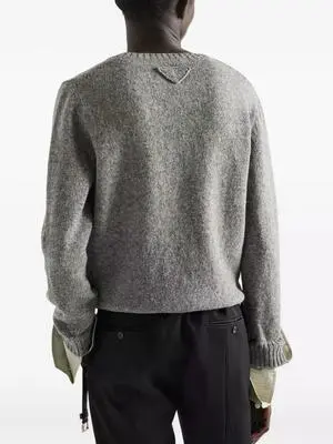 Prada Shetland Wool Scoop-neck Sweater