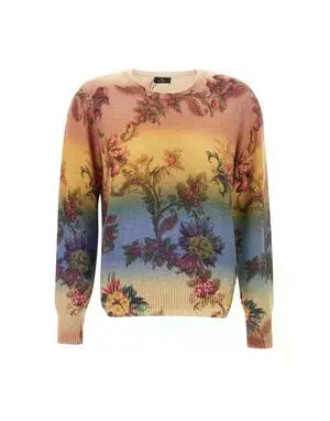 Etro Floral-pattern Wool Sweater - Neutrals