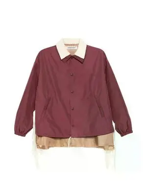 Undercover Layered Drawstring-hem Jacket - Red