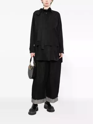 Sacai Pussy-bow Layered Shirt - Black