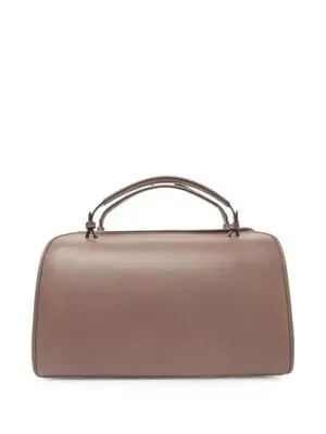 Peserico Logo-debossed Calf Leather Tote Bag - Neutrals
