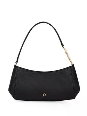 AIGNER Mini Jerzy Pebbled Shoulder Bag - Black