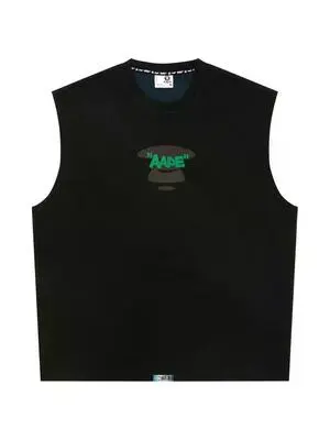 AAPE BY *A BATHING APE Moonface Logo-print Tank Top - Black