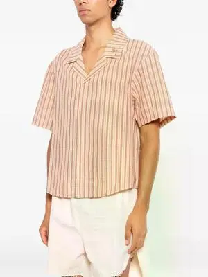 YOUNG N SANG Striped Short-sleeve Shirt