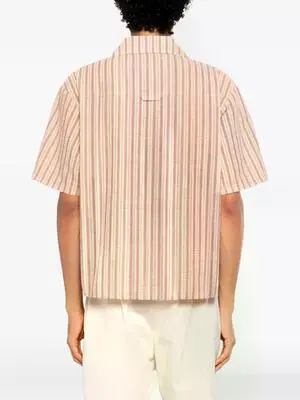 YOUNG N SANG Striped Short-sleeve Shirt