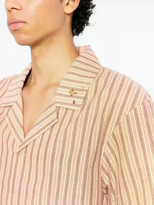 YOUNG N SANG Striped Short-sleeve Shirt