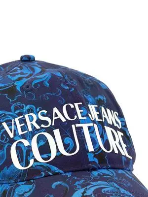 Versace Patterned Logo-embroidery Baseball Cap - Blue