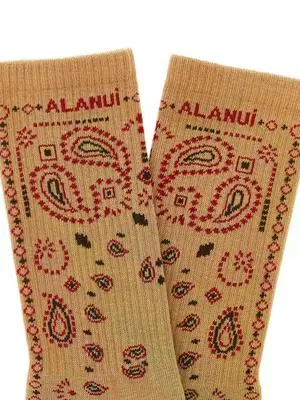 Alanui Paisley Jacquard Knit Socks