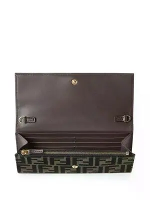 Fendi Tube Continental Logo Chain Wallet
